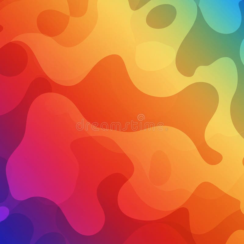 Abstract Digital Pattern Featuring a Blend of Organic Shapes with a ...