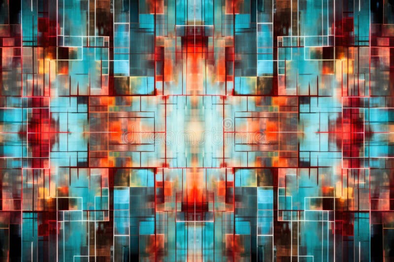 Abstract Digital Pattern on Large Screens Stock Photo - Image of modern ...