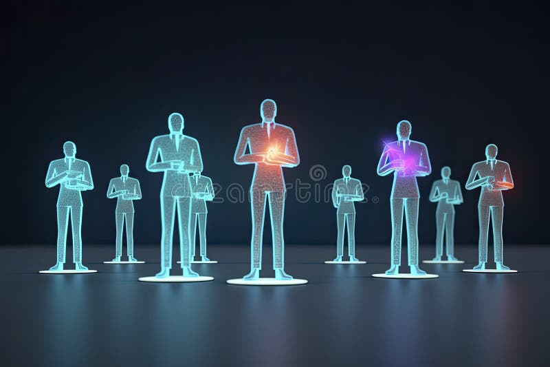 Abstract Digital People Connected with 5g Signal Stock Illustration ...