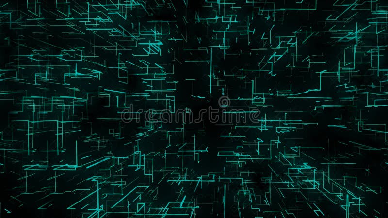 Abstract Digital Pipes Background in 3d Space, Computer Connections and ...