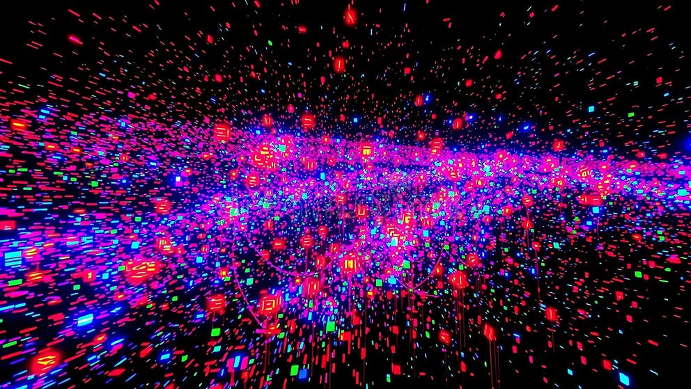 Abstract Digital Pixel Noise Glitch Effect with Video Distortion on ...