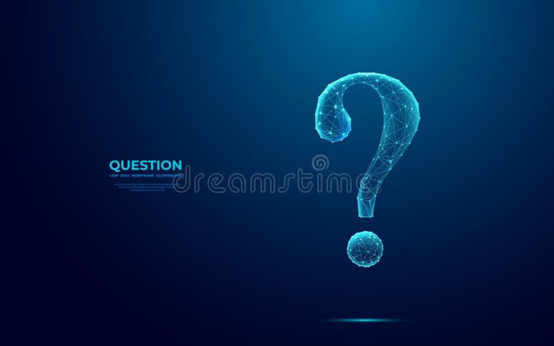 Abstract Digital Question Mark. Futuristic Low Poly Ask Symbol. Stock ...