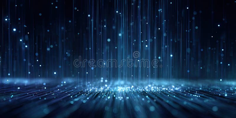 Digital Rain Abstract stock illustration. Illustration of particles ...