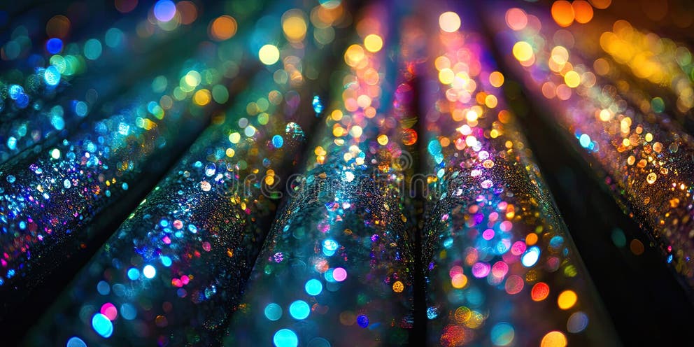 Abstract Digital Rain: a Symphony of Colors Stock Illustration ...