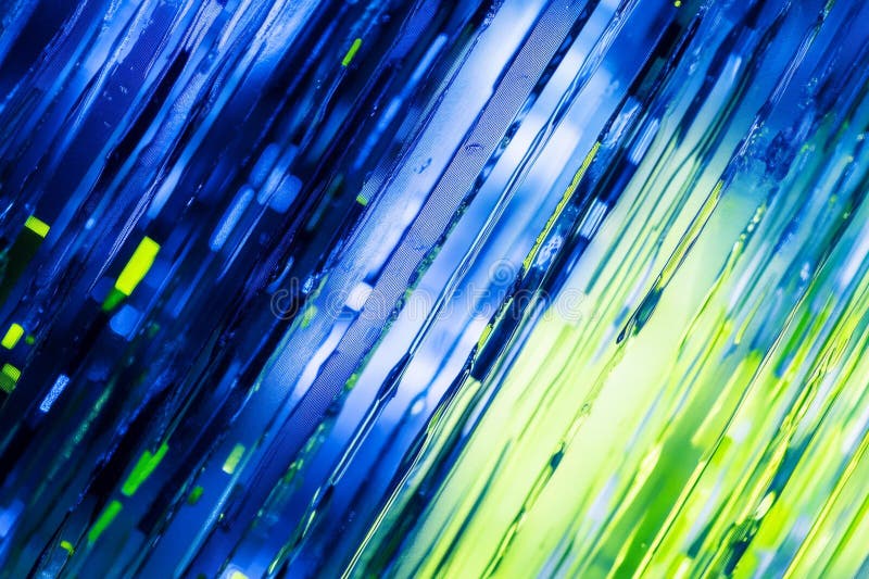 Abstract Digital Rain Texture, Bold Neon Blue and Green Lines Cascading ... Abstract Digital Rain Texture, Bold Neon Blue and Green Lines Cascading ...