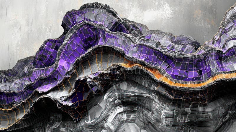 Abstract Digital Rendering of Layered Geological Formations with ...