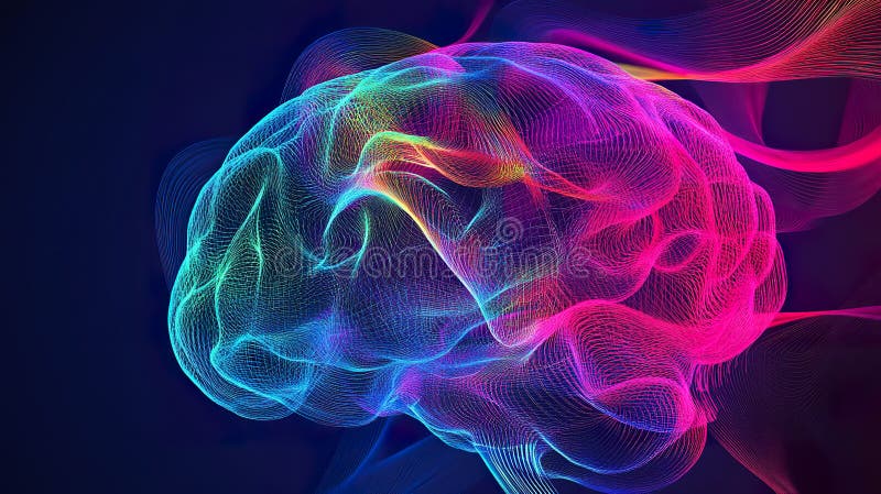 Brain Waves in Vibrant Colors, Symbolizing the Complex Neural Activity ...
