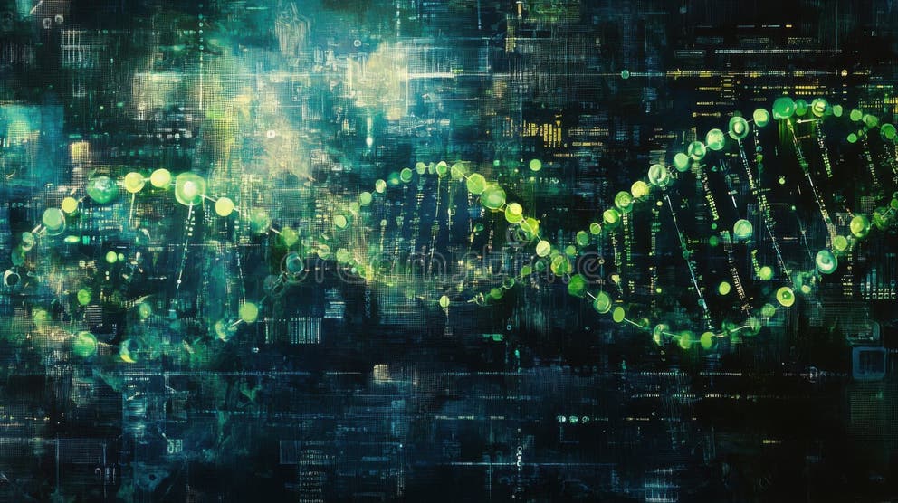 Abstract Digital Representation of DNA Helix with Data Visualization ...