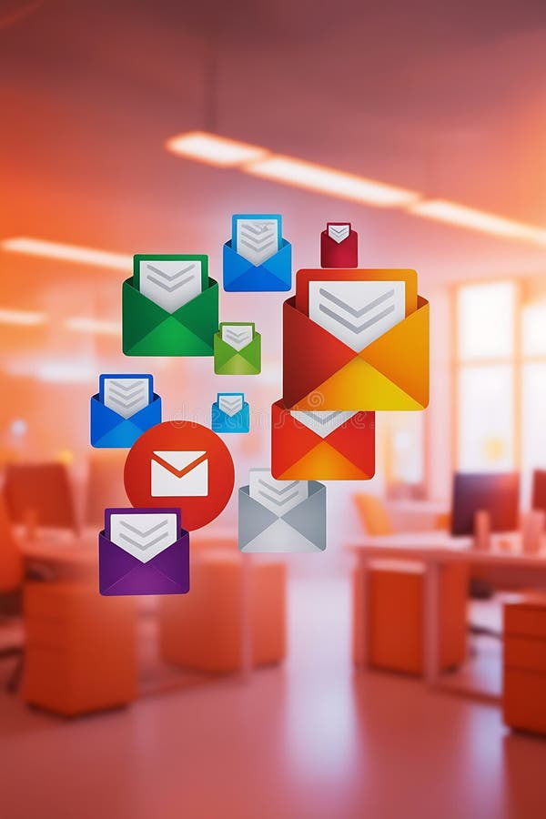 Abstract Digital Representation of Email Communications. Concept of ...