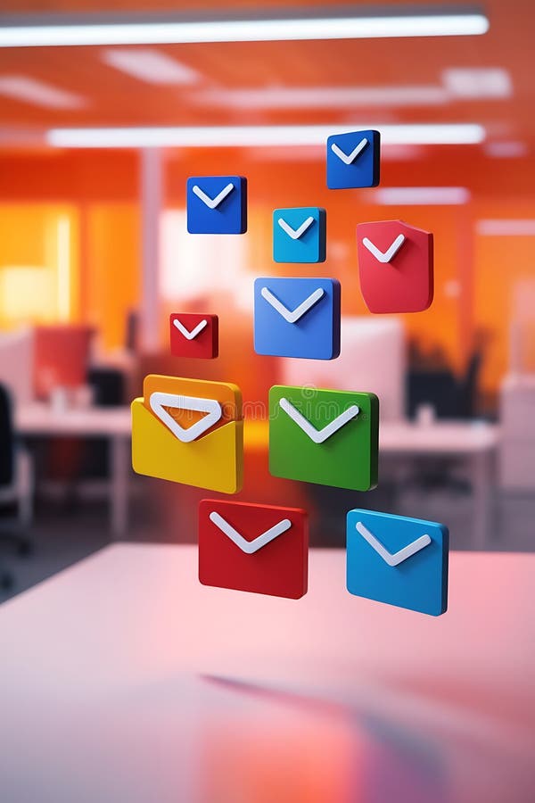 Abstract Digital Representation of Email Communications. Concept of ...