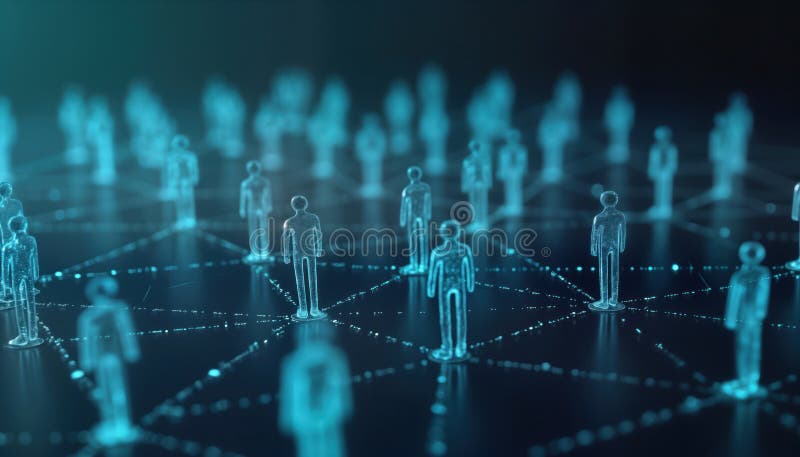 Abstract Digital Representation of Professional Networking, Business ...