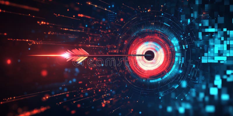 Dynamic Abstract Target Visualization with a Central Arrow Surrounded ...