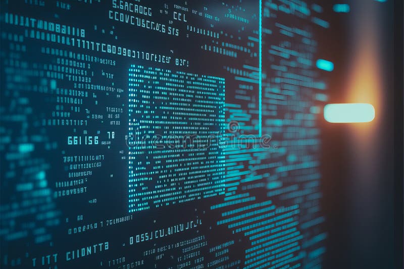 Abstract Digital Screen Background. Generative Ai Stock Photo - Image ...