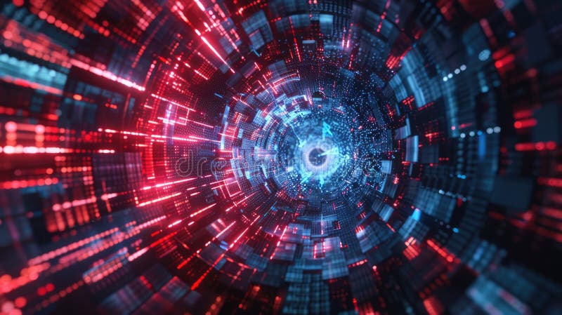 Abstract of Digital Connected Shape and Particle with Tech Cyber Style ...