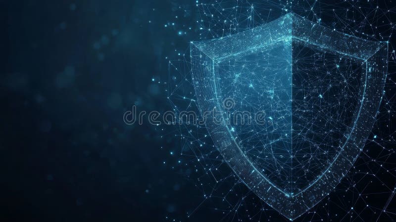 Abstract Digital Shield Representation Symbolizing Cybersecurity ...