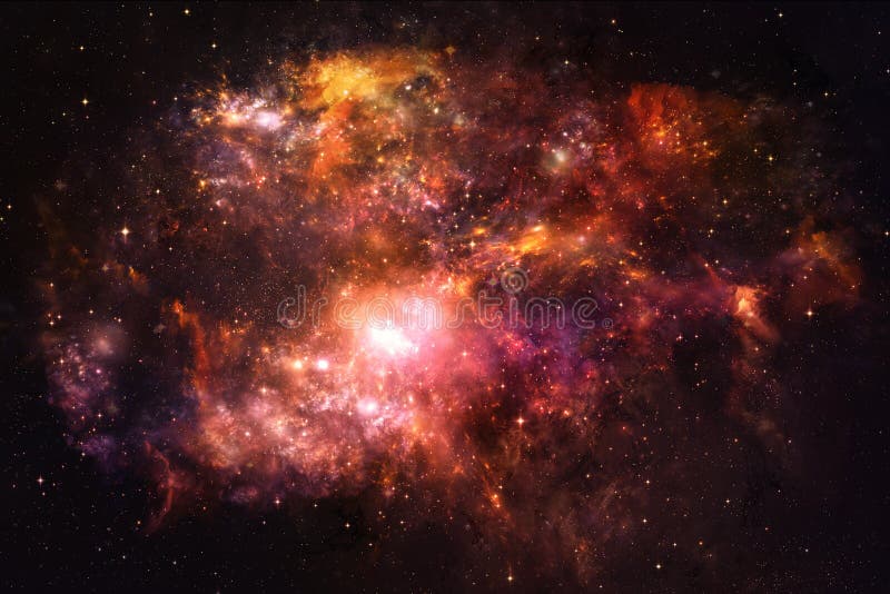 Artistic Abstract Multicolored Smooth Beautiful Galaxy Artwork Stock ...