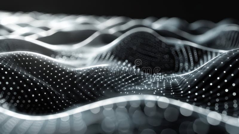 Abstract Digital Sound Equalizer. Linear Wave-like Sound. Stock ...