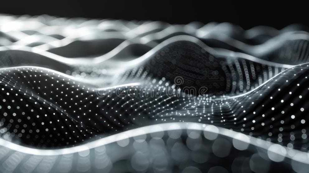 Abstract Digital Sound Equalizer. Linear Wave-like Sound. Stock ...