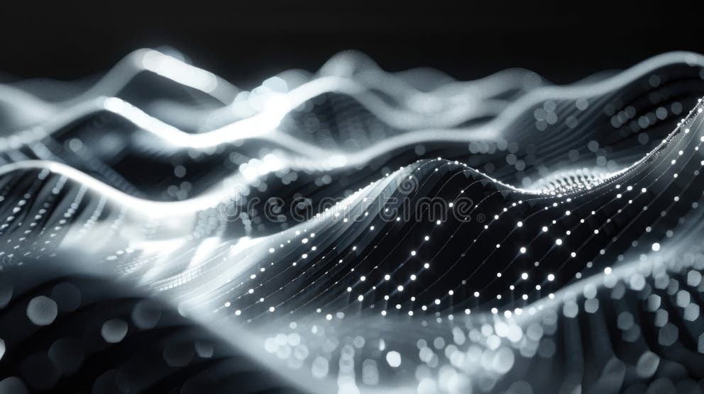 Abstract Digital Sound Equalizer. Linear Wave-like Sound. Stock ...