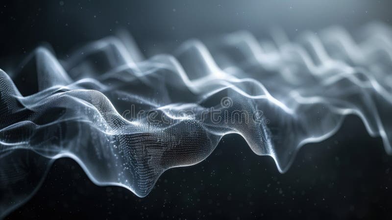 Abstract Digital Sound Equalizer. Linear Wave-like Sound. Stock ...