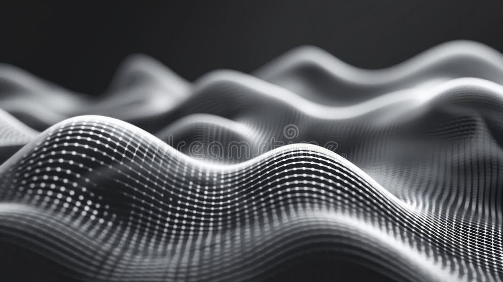 Abstract Digital Sound Equalizer. Linear Wave-like Sound. Stock ...