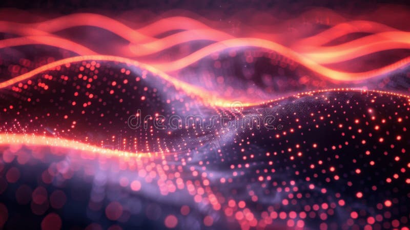 Abstract Digital Sound Equalizer. Linear Wave-like Sound. Stock ...