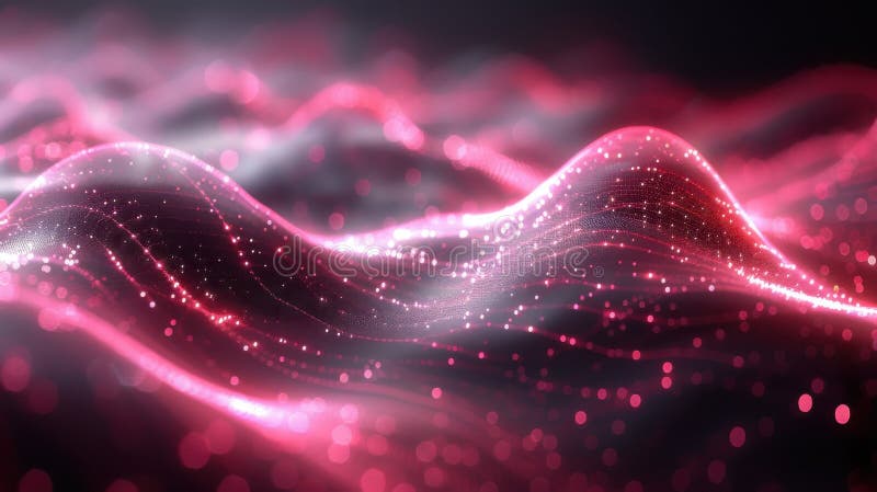 Abstract Digital Sound Equalizer. Linear Wave-like Sound. Stock ...