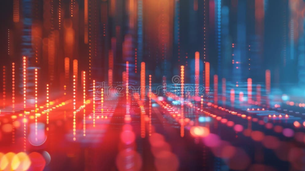 Abstract Digital Sound Equalizer. Linear Wave-like Sound. Stock ...