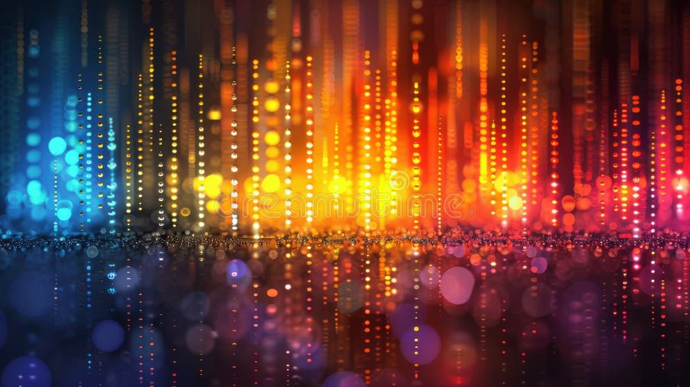 Abstract Digital Sound Equalizer. Linear Wave-like Sound. Stock ...