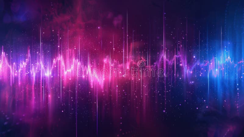 Abstract Digital Sound Equalizer. Linear Wave-like Sound. Stock ...