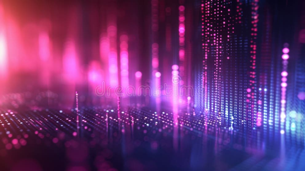 Abstract Digital Sound Equalizer. Linear Wave-like Sound. Stock ...