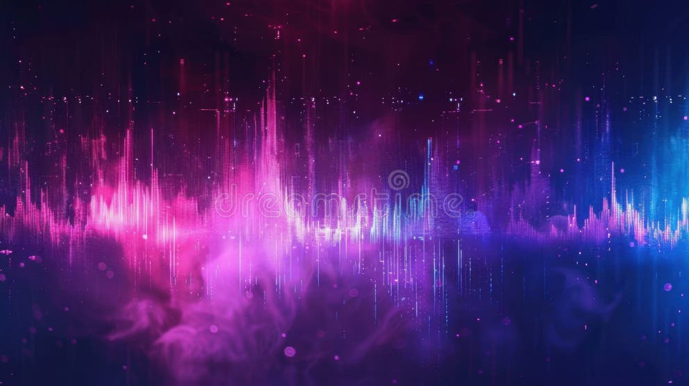 Abstract Digital Sound Equalizer. Linear Wave-like Sound. Stock ...