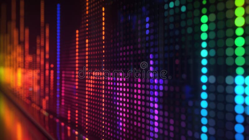 Abstract Digital Sound Equalizer. Linear Wave-like Sound. Stock ...