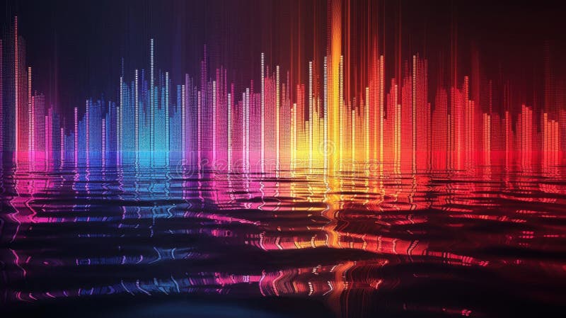 Abstract Digital Sound Equalizer. Linear Wave-like Sound. Stock Image ...