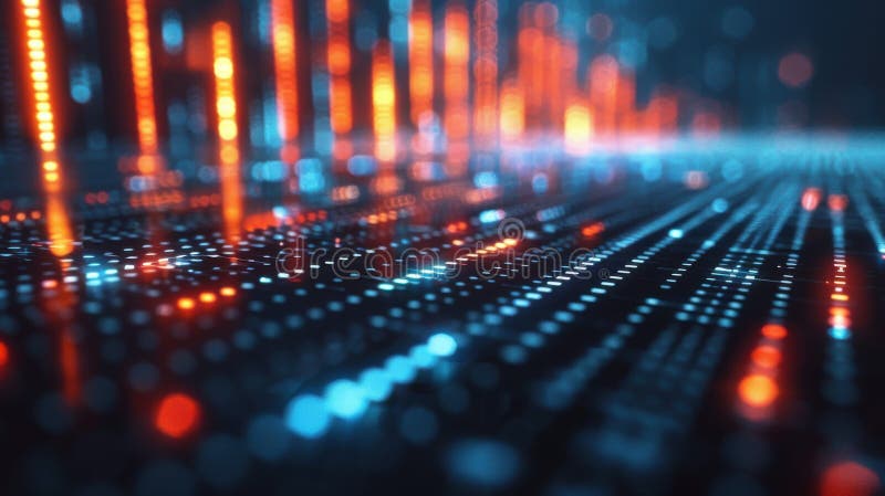 Abstract Digital Sound Equalizer. Linear Wave-like Sound. Stock ...