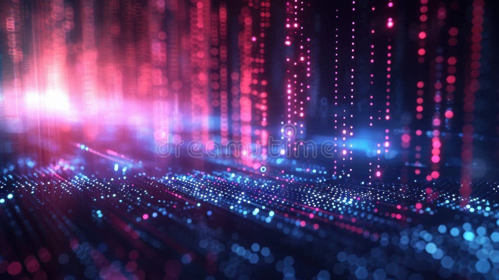 Abstract Digital Sound Equalizer. Linear Wave-like Sound. Stock ...