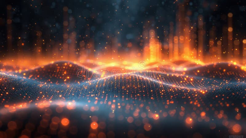 Abstract Digital Sound Equalizer. Linear Wave-like Sound. Stock ...