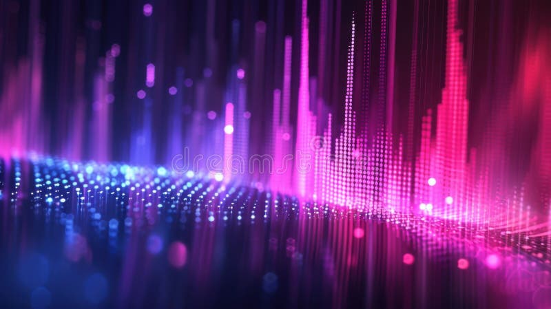 Abstract Digital Sound Equalizer. Linear Wave-like Sound. Stock ...