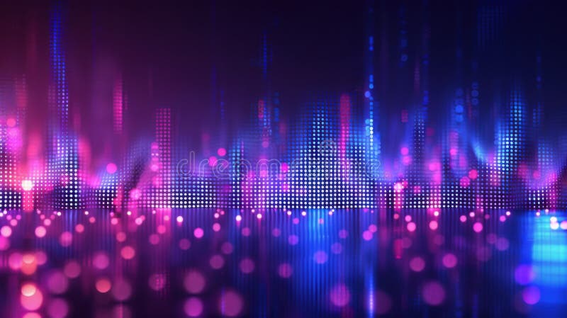 Abstract Digital Sound Equalizer. Linear Wave-like Sound. Stock ...