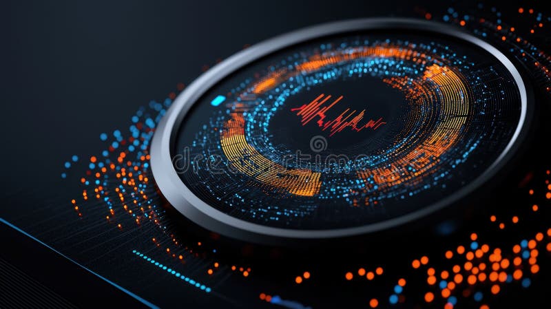 Abstract Digital Sound Visualization Isolated Stock Illustration ...