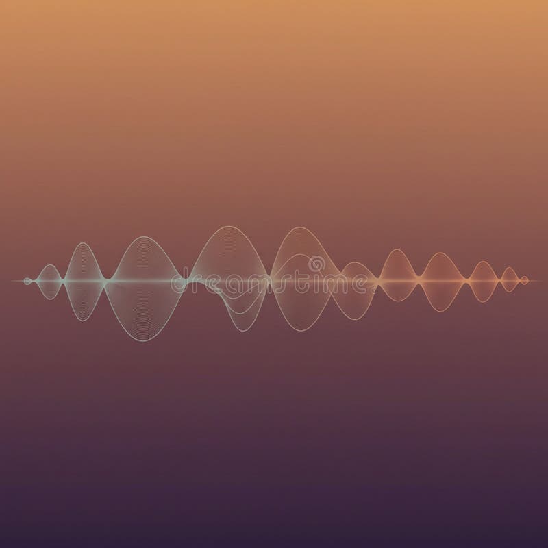 An Abstract Digital Sound Wave Pattern is Centered on a Gradient ...