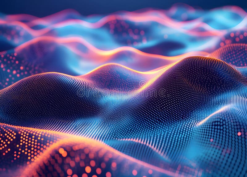 Abstract Digital Sound Wave Pattern Element, Sound Waves Oscillating ...