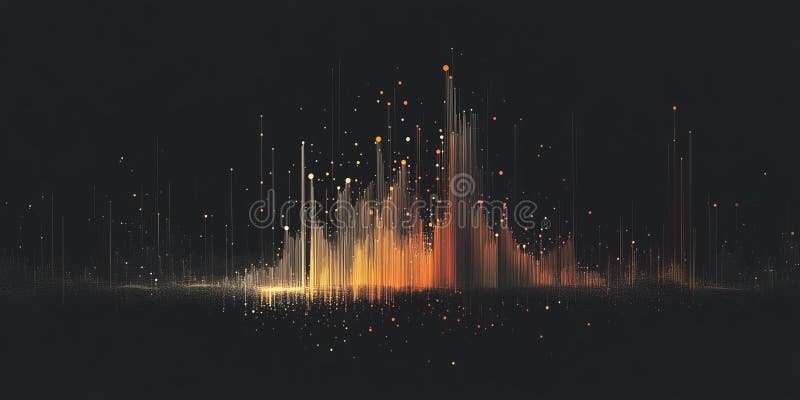Abstract Digital Sound Waves with Colorful Light Elements Stock ...