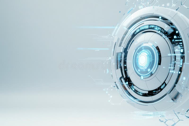 Futuristic Technology Sphere Abstract Digital Sphere Glowing Core Data ...