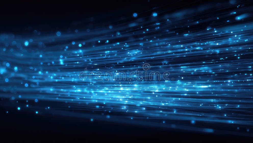 Blue Light Stream stock illustration. Illustration of futuristic ...