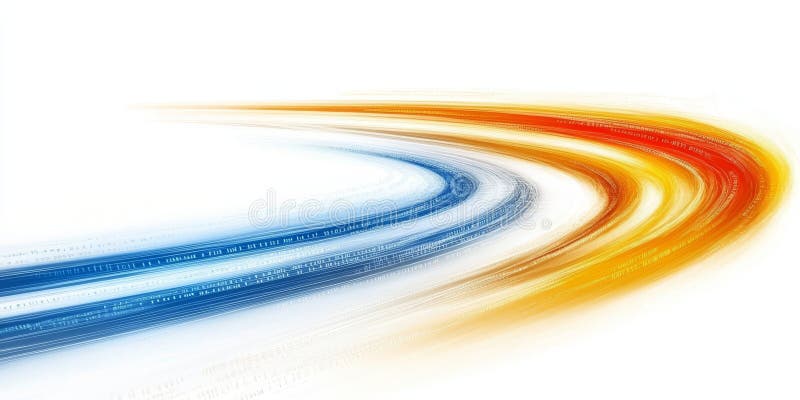 Abstract Digital Stream Vibrant Lines of Code in Motion, Symbolizing ...