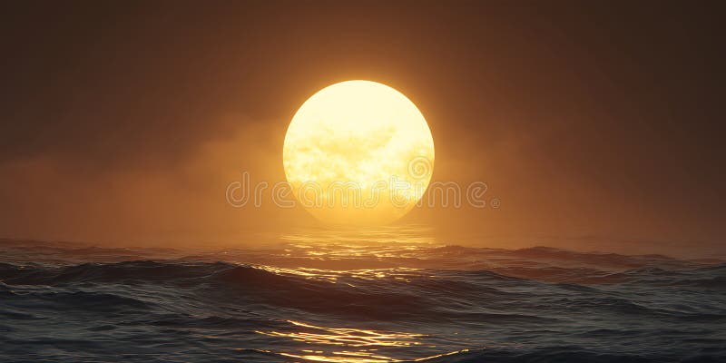 Abstract Digital Sun Over a Hyper-Saturated Landscape for Digital Art ...