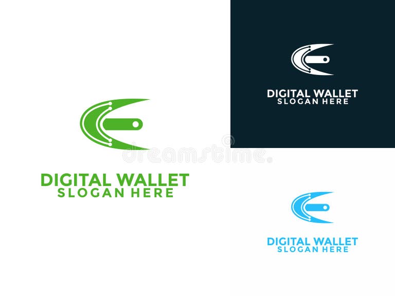 Abstract Digital Tech Wallet Logo Design Template, Wallet with Network ...