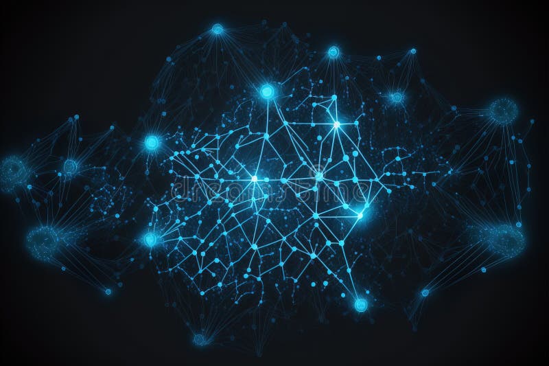 Abstract Digital Technology Background AI Generated Stock Photo - Image ...