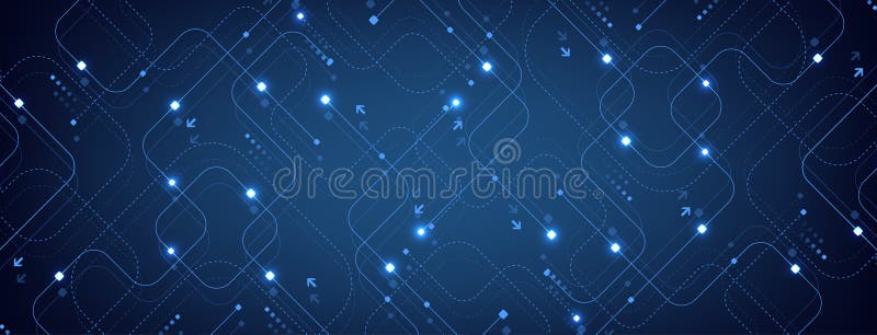 Abstract Digital Technology Background. Digital Tech Motherboard ...